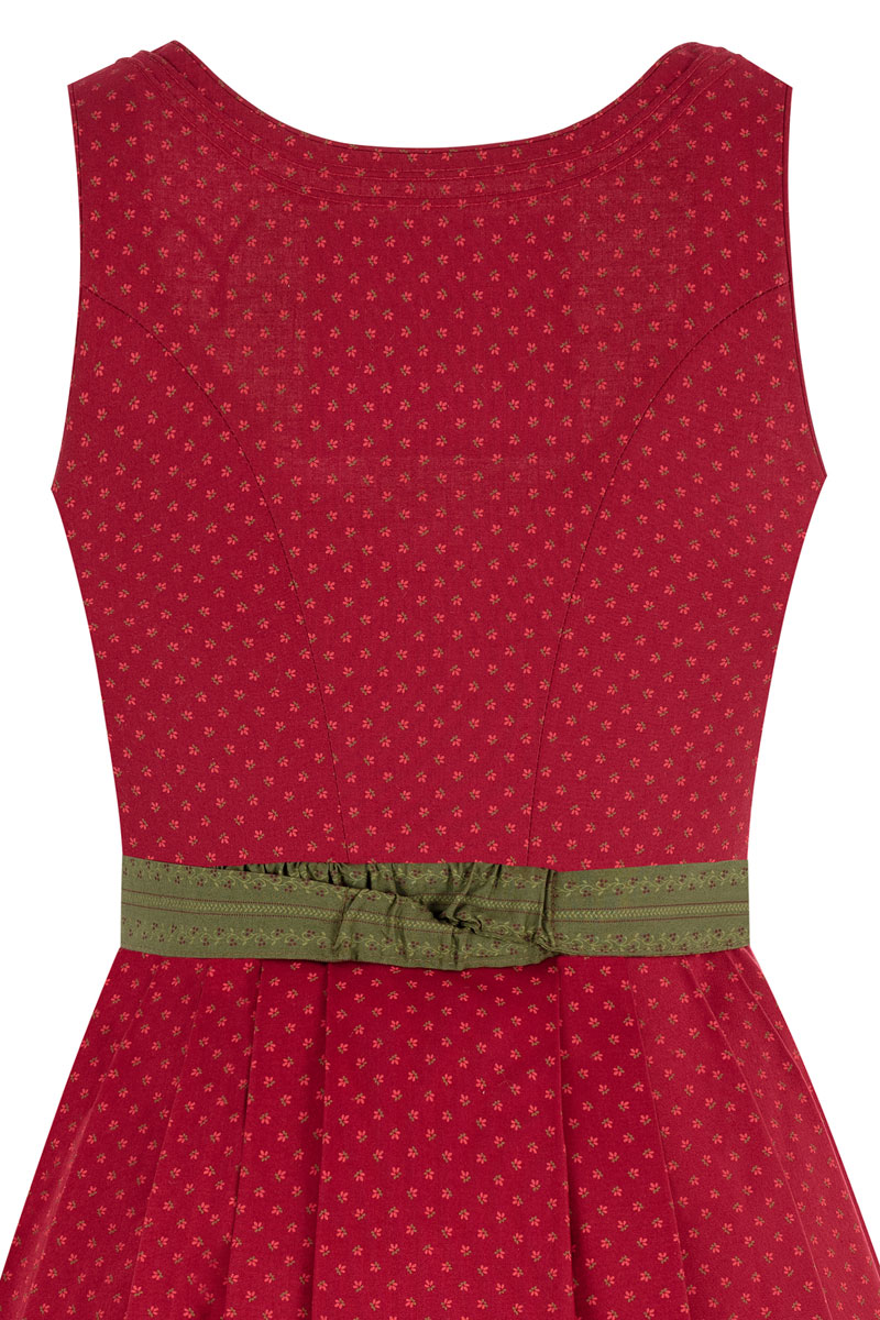 Midi Dirndl 65 cm rot oliv Valerie 017433 | MOSER Trachten und Dirndl