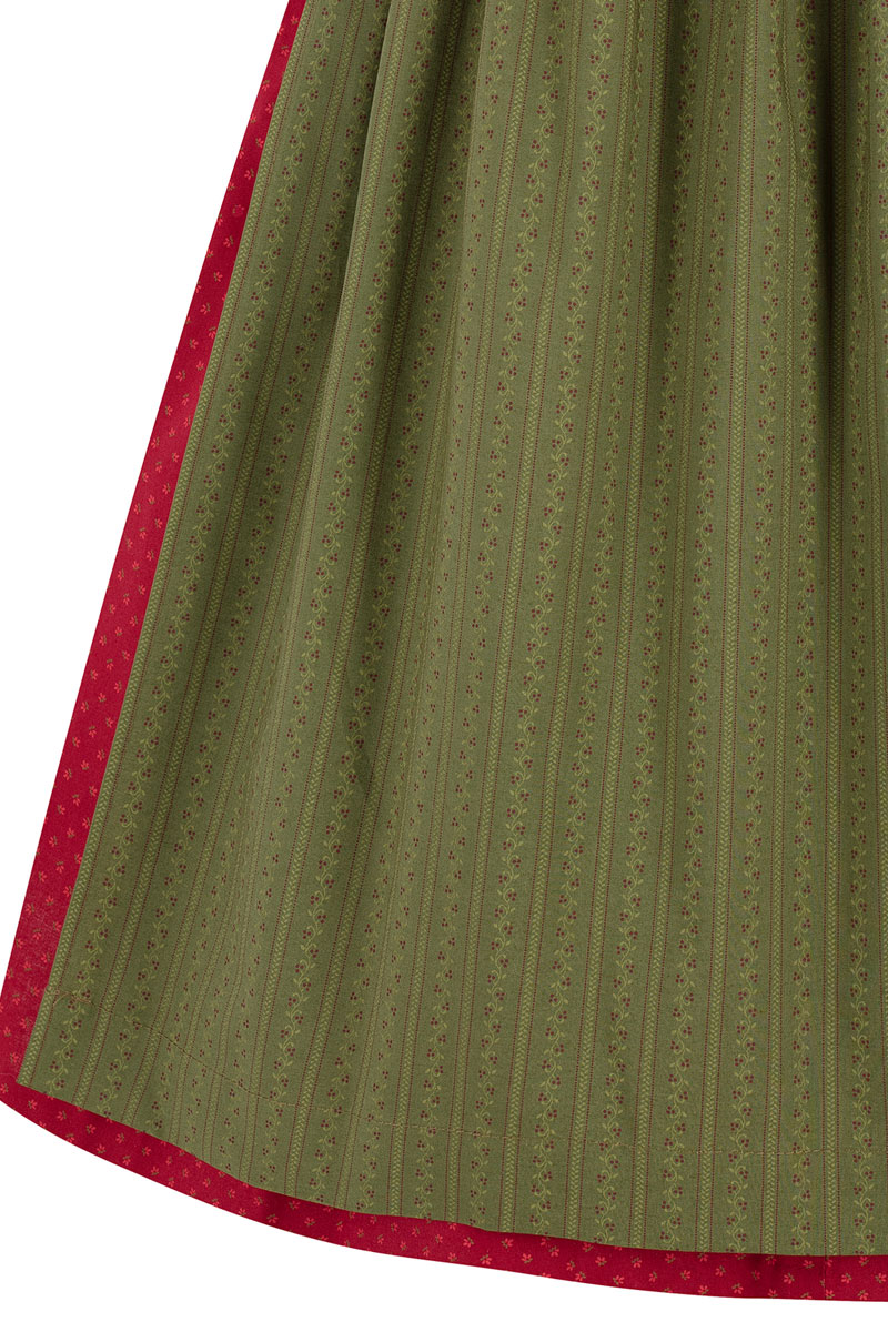 Midi Dirndl 65 cm rot oliv Valerie 017433 | MOSER Trachten und Dirndl