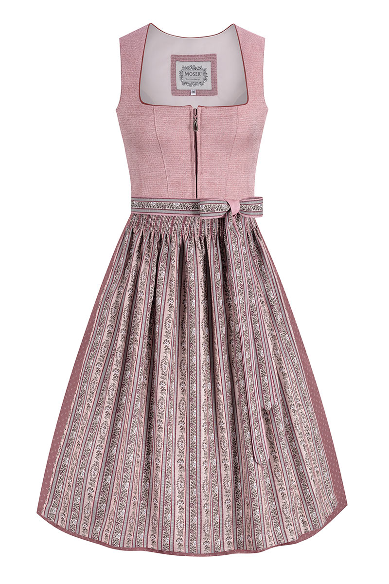 Midi Dirndl 70 cm altrosa rosenholz Lily 014182 | MOSER Trachten und Dirndl
